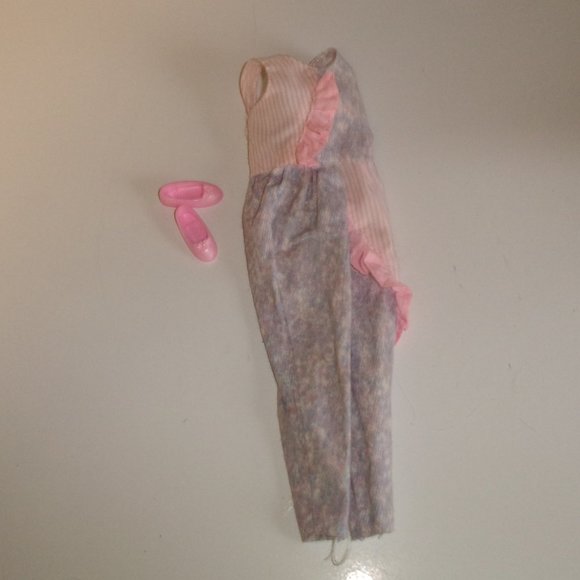 Barbie | Toys | Genuine Barbie Doll Clothes Pink Blue Overalls | Poshmark